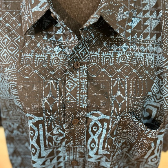 Haggar | Shirts | Haggar Clothing Mens Black And Blue Island Breeze ...